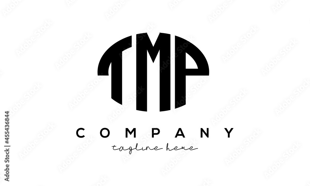 TMP three Letters creative circle logo design Stock Vector | Adobe Stock
