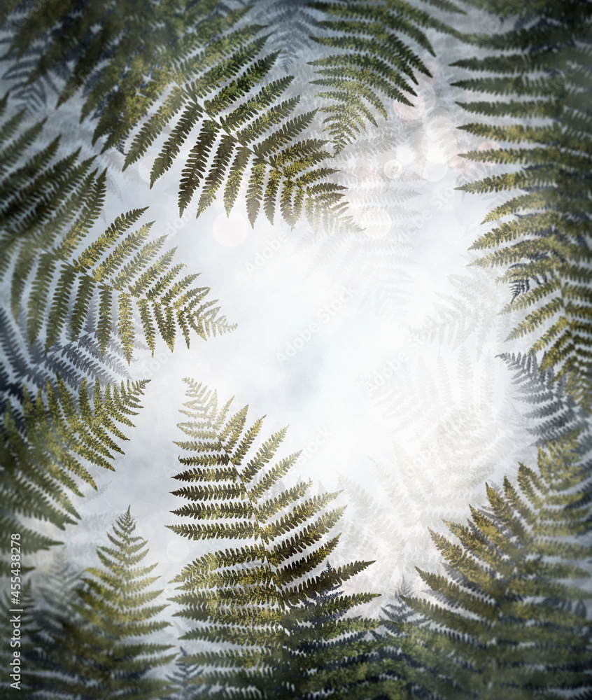 Fern. Hand painted image for creative design of cards, posters, cards ...