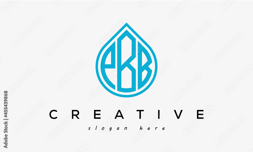 Water drop letters PBB logo initial template vector Stock Vector ...