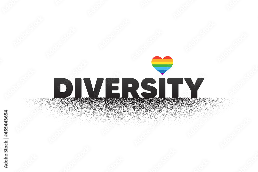 Diversity and Inclusion culture equity logo. LGBT pride flag with ...