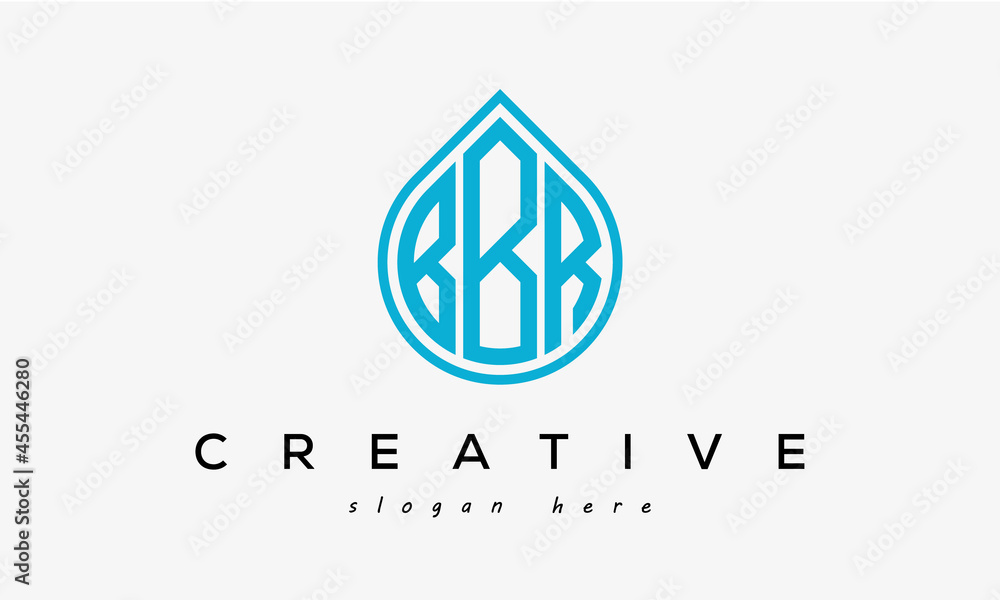 Water drop letter BBR logo initial template vector Stock Vector | Adobe ...