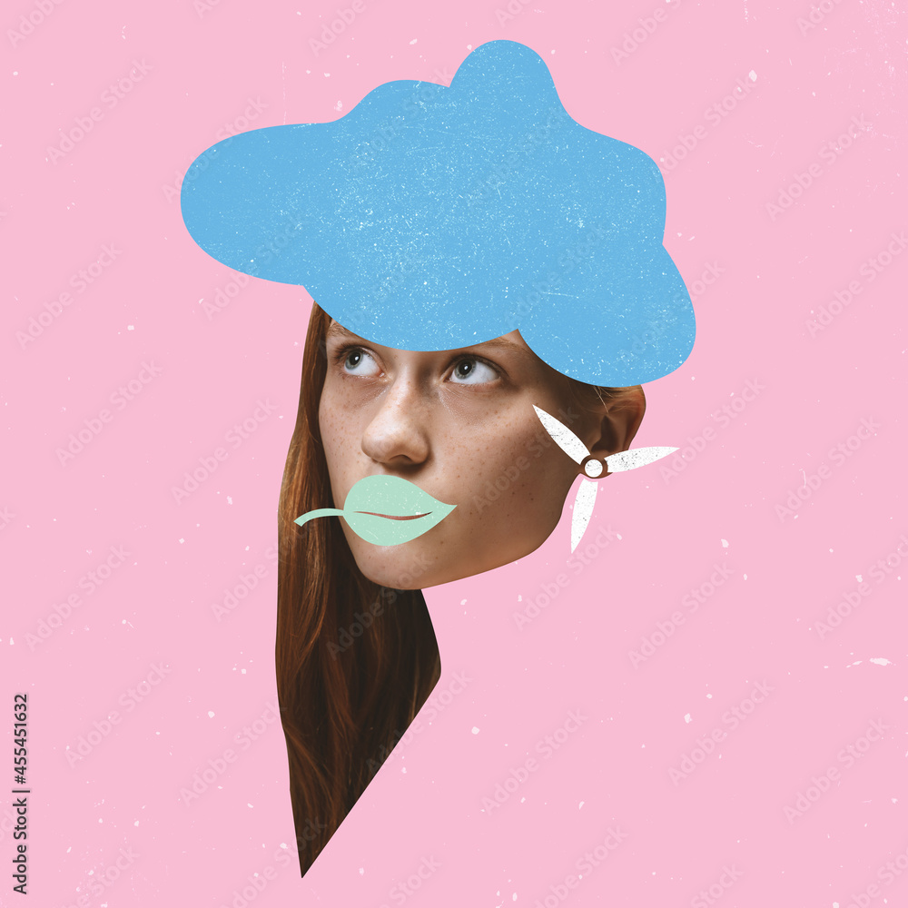 Contemporary art collage, modern creative design. Idea, inspiration ...