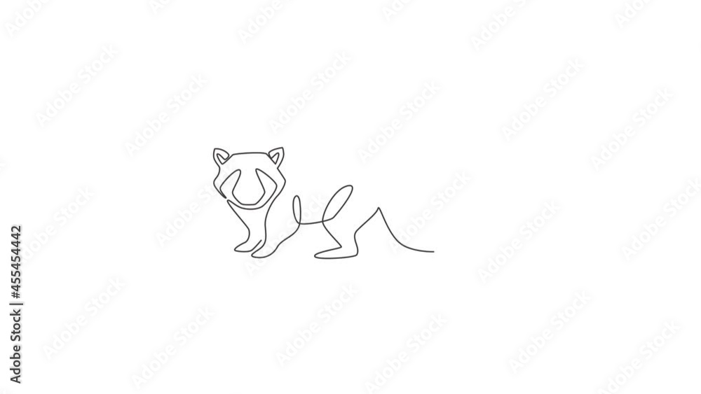 Vidéo Stock Animation of one single line drawing of lovely funny ...