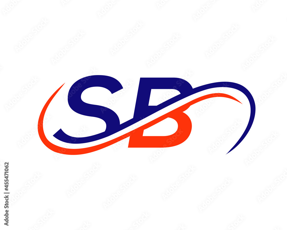 Vetor de SB Letter Linked Business Logo. SB Logo Design. SB logo Design ...