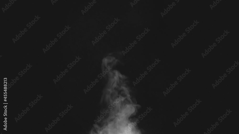 Increasing Flow of Hot Steam. White Steam rises from a pot that is ...