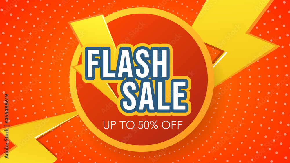 Flash sale up to 50% off ,sale tag design badge elements , isolated on ...