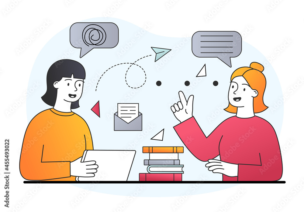 Child training basic language skills. Articulation problem and speech ...