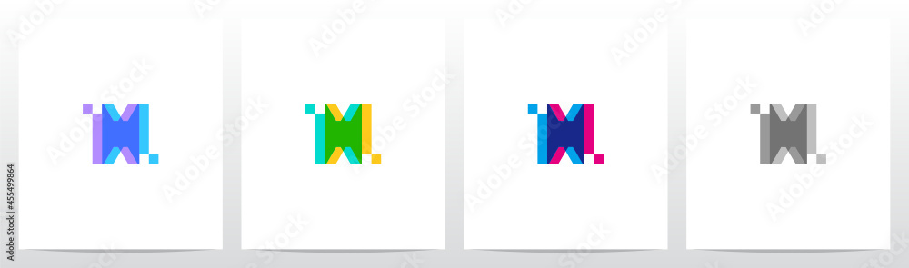 Merge Overlay Letter Logo Design H Stock Vector | Adobe Stock