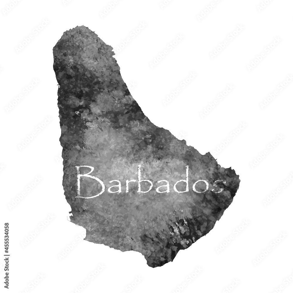Old abstract grunge map of Barbados with ancient map and letters on ...