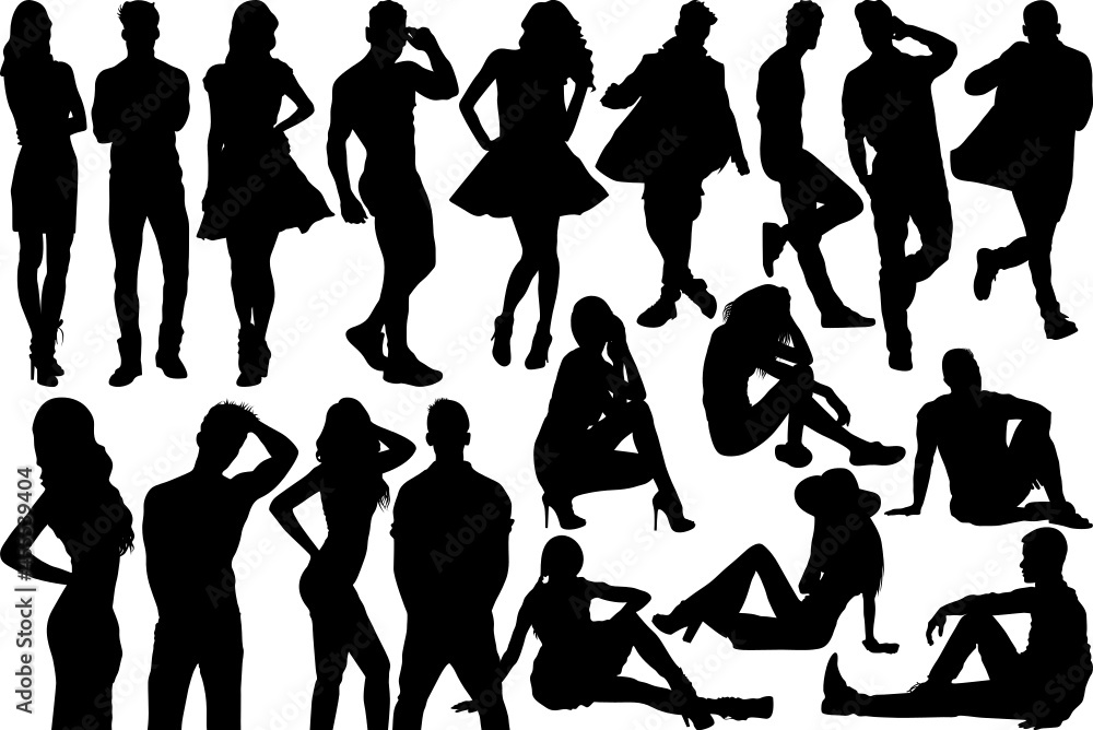 Models SVG Cut Files | Models Silhouette | Women Models Svg | Men ...
