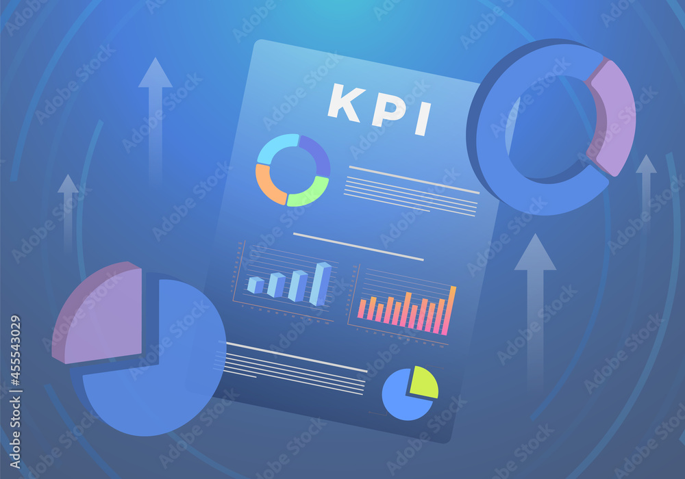 Key Performance Indicator - KPI Business concept illustration. Company ...