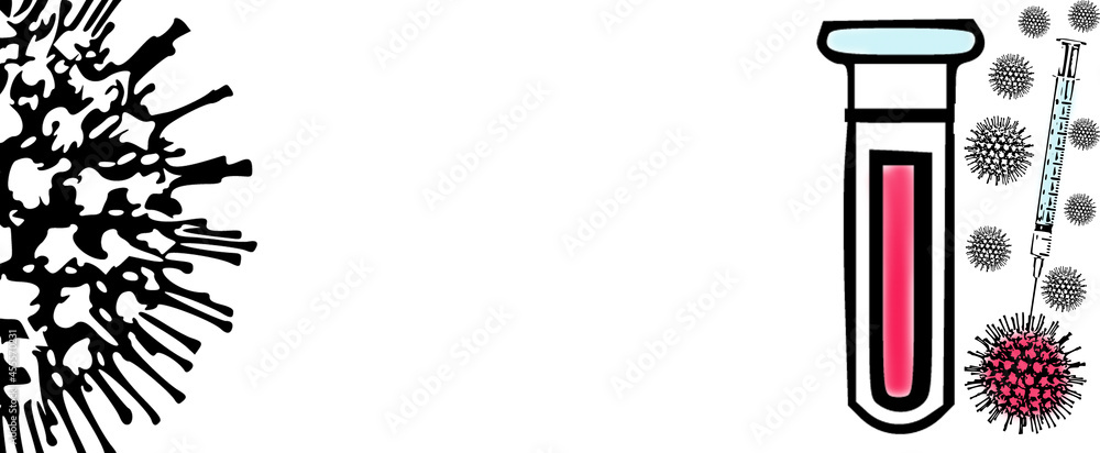 PCR test - Medical background - Covid-19 test. Stock Illustration ...