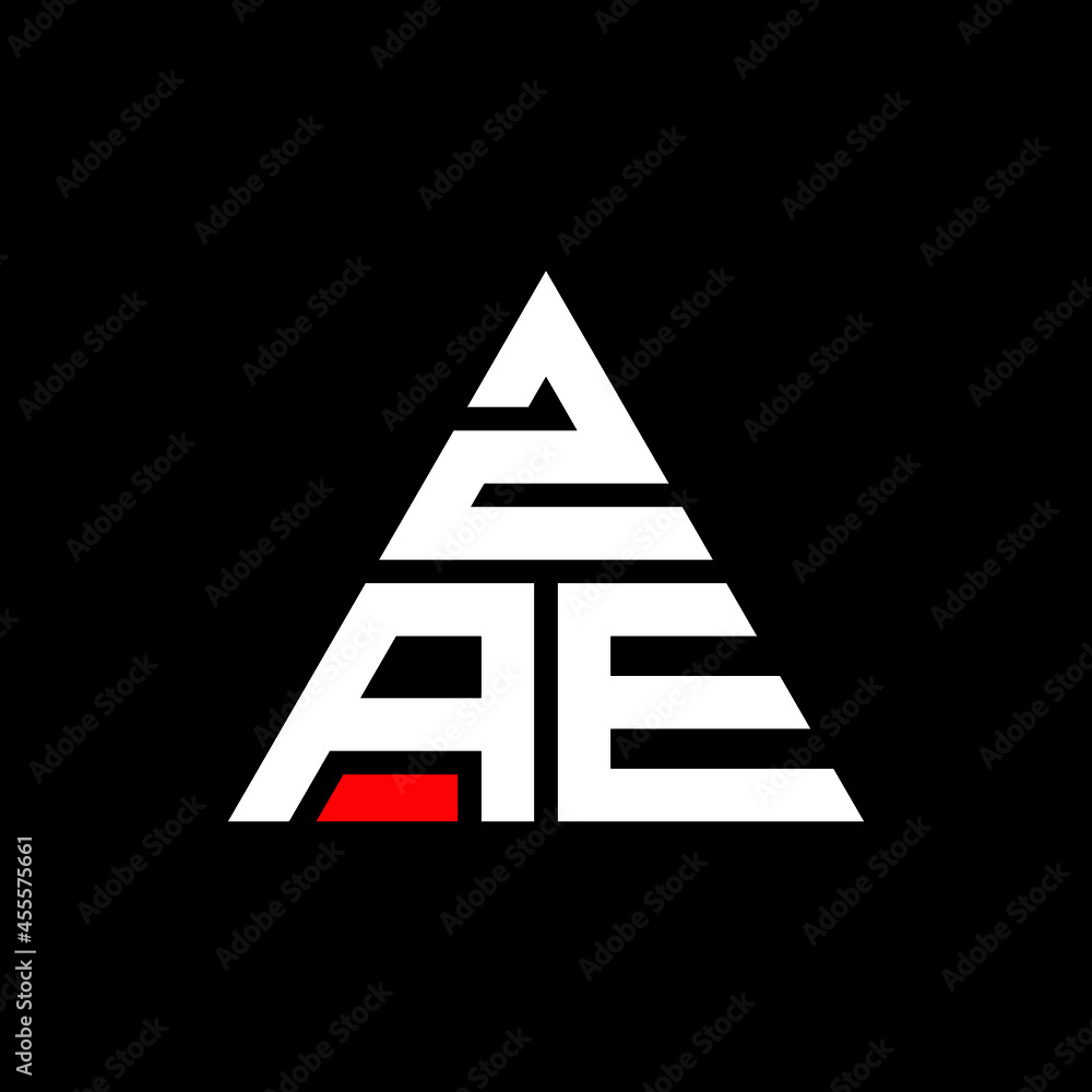 ZAE triangle letter logo design with triangle shape. ZAE triangle logo ...