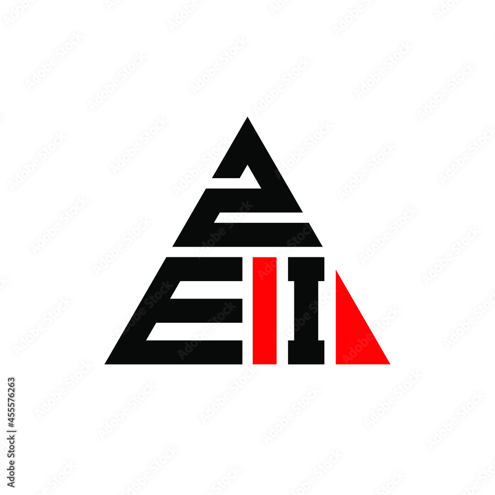 ZEI triangle letter logo design with triangle shape. ZEI triangle logo ...