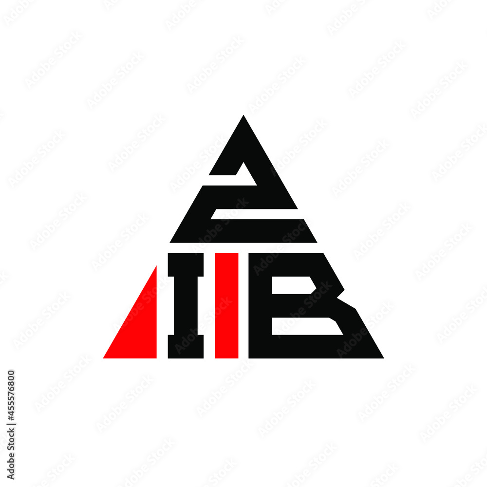 ZIB triangle letter logo design with triangle shape. ZIB triangle logo ...