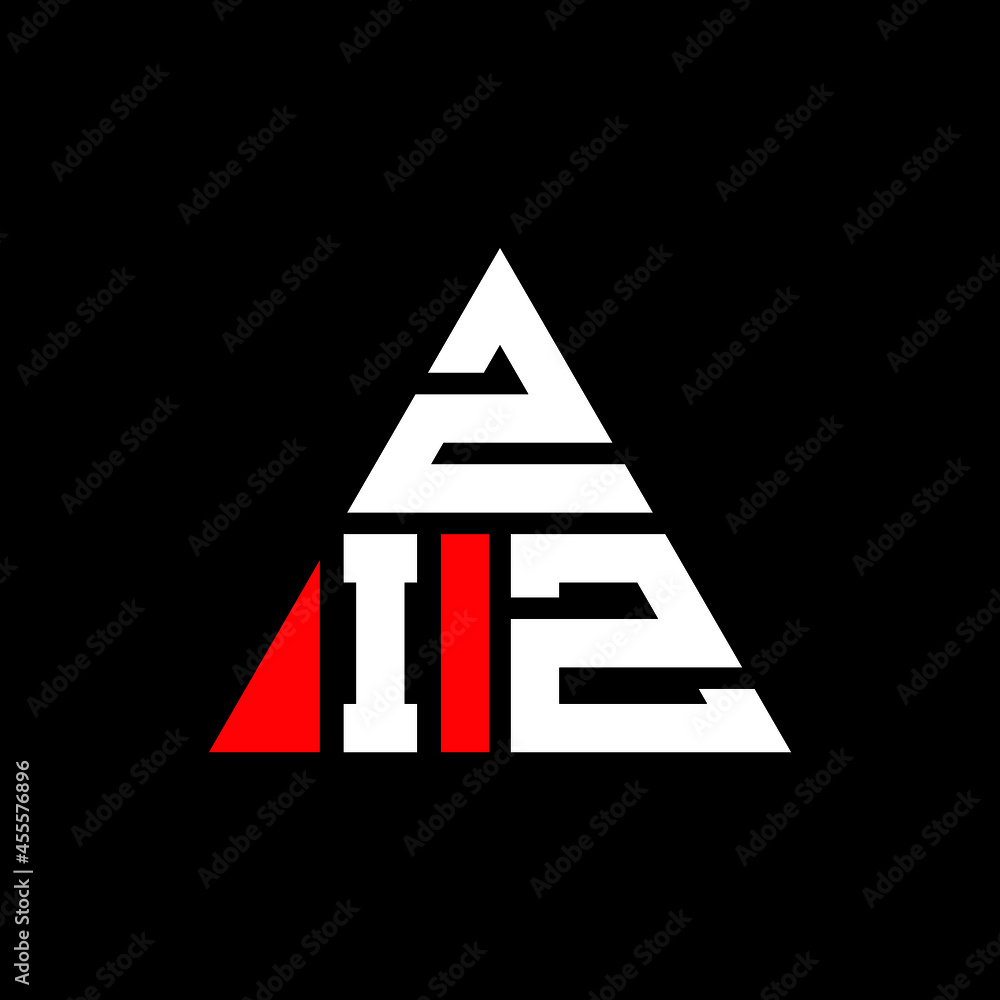 ZIZ triangle letter logo design with triangle shape. ZIZ triangle logo ...