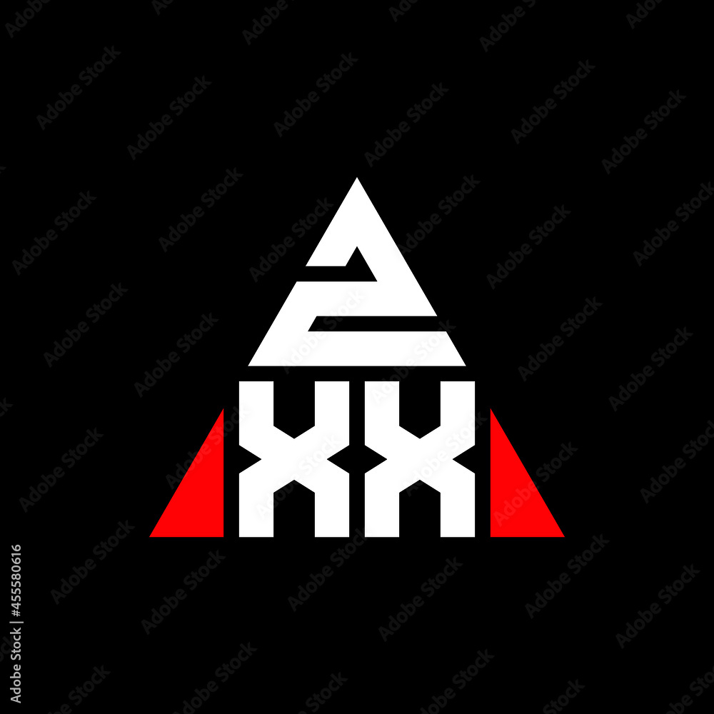 ZXX triangle letter logo design with triangle shape. ZXX triangle logo ...