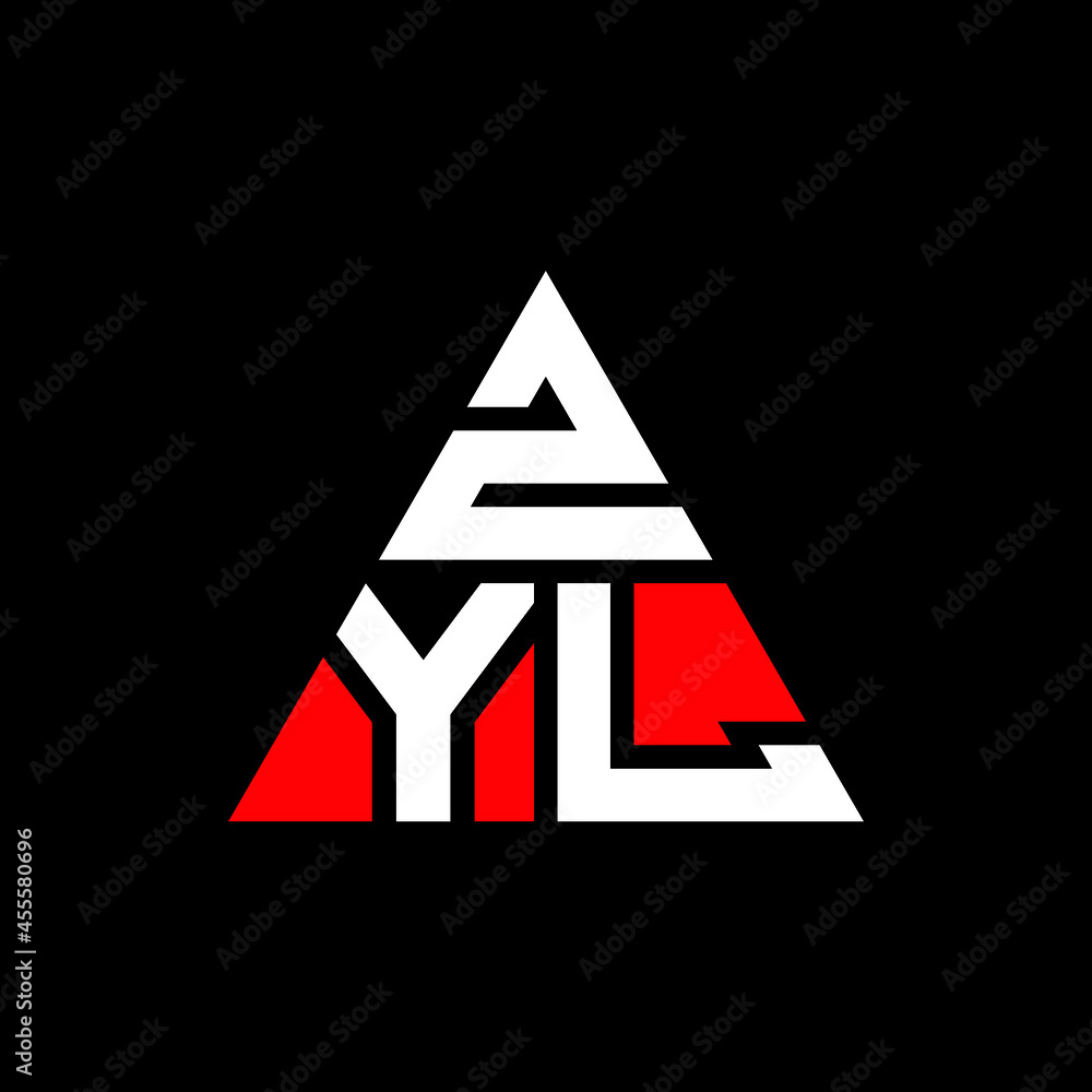 ZYL triangle letter logo design with triangle shape. ZYL triangle logo ...