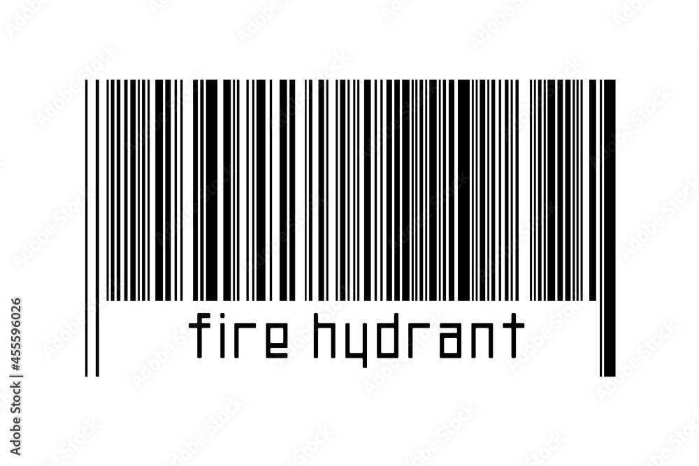 Digitalization concept. Barcode of black horizontal lines with ...