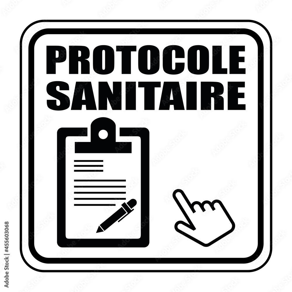 Logo protocole sanitaire. Stock Vector | Adobe Stock