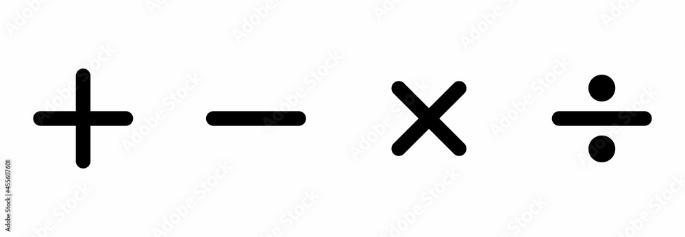 basic mathematical icon, basic mathematical symbol plus sign, minus ... basic mathematical icon, basic mathematical symbol plus sign, minus ...