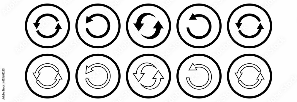 refresh icon, reload icon, rotation icon vector refresh symbol illustrations Stock Vector ...
