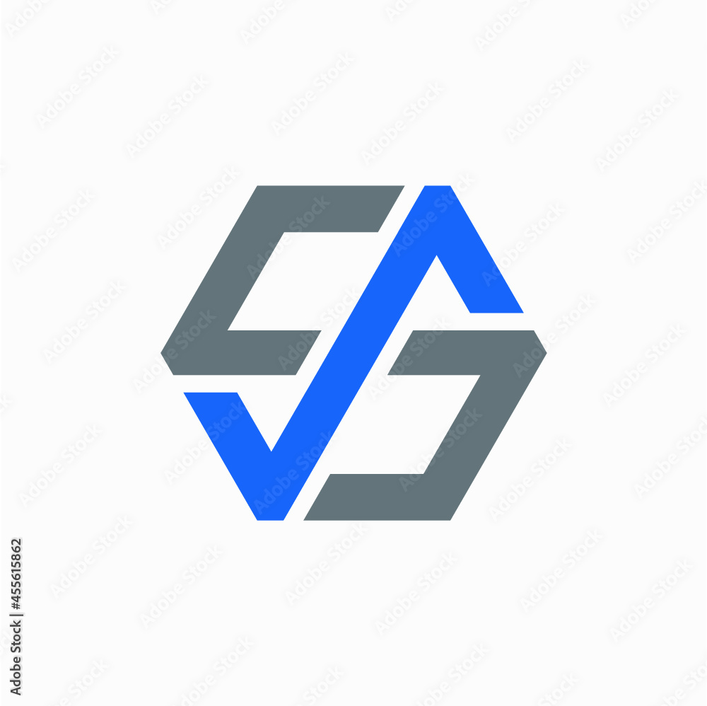 SS Hexagon logo vector image Stock Vector | Adobe Stock