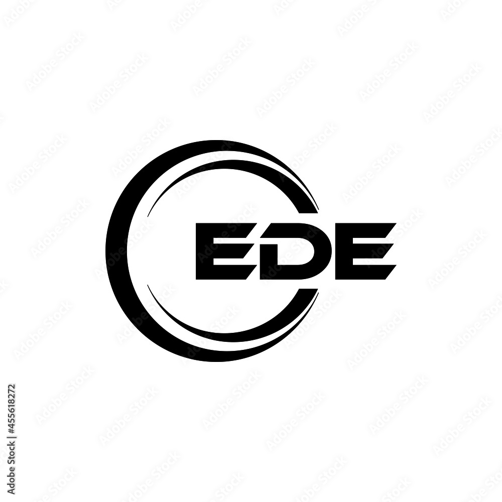 EDE letter logo design with white background in illustrator, vector ...