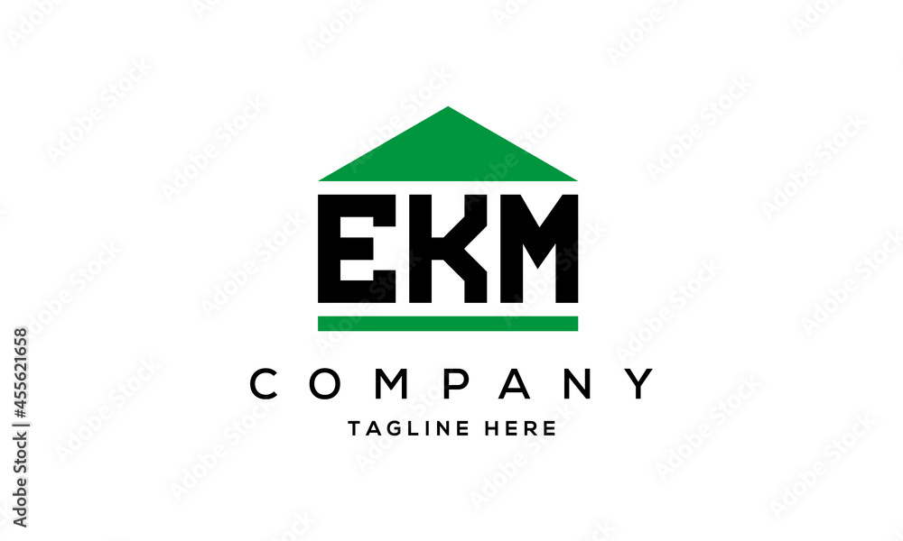 EKM three letter house for real estate logo design Stock Vector | Adobe ...