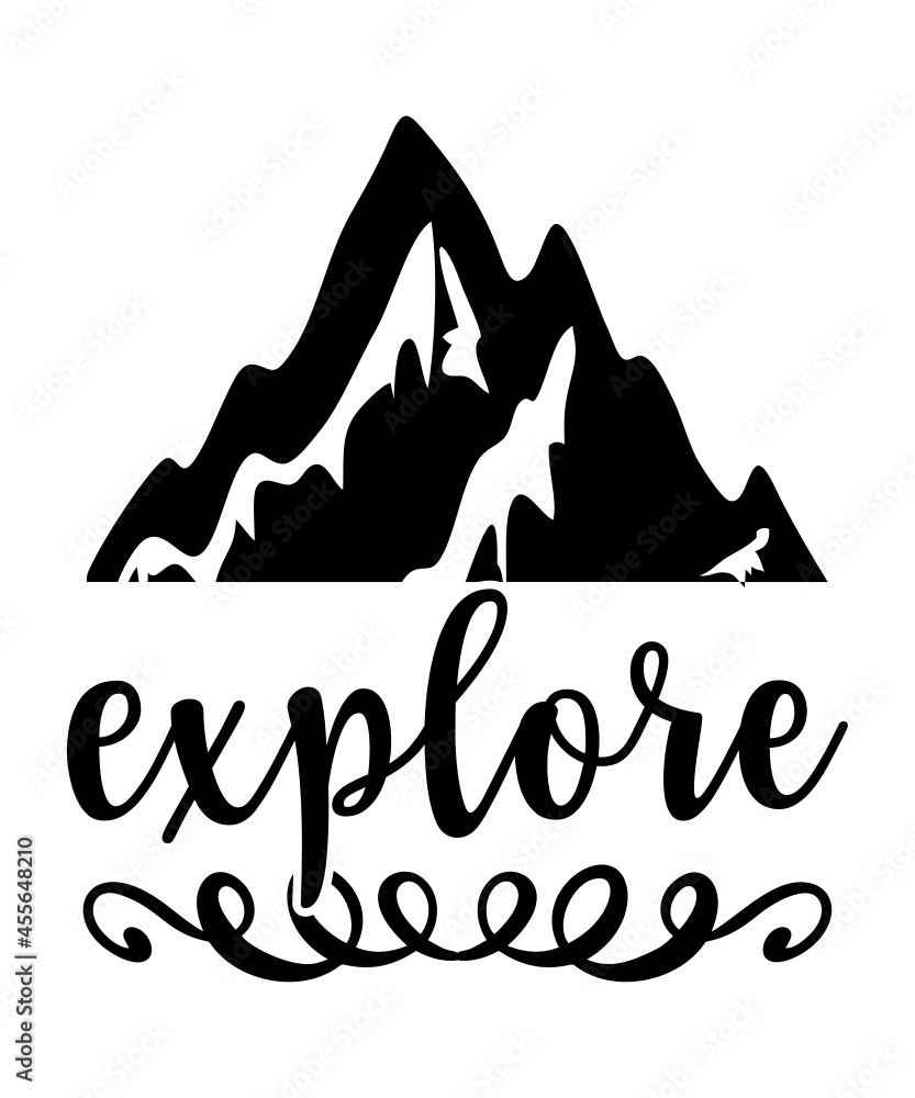 Vetor de Adventure Svg Bundle, Travel Quotes SVG, Camping svg ...