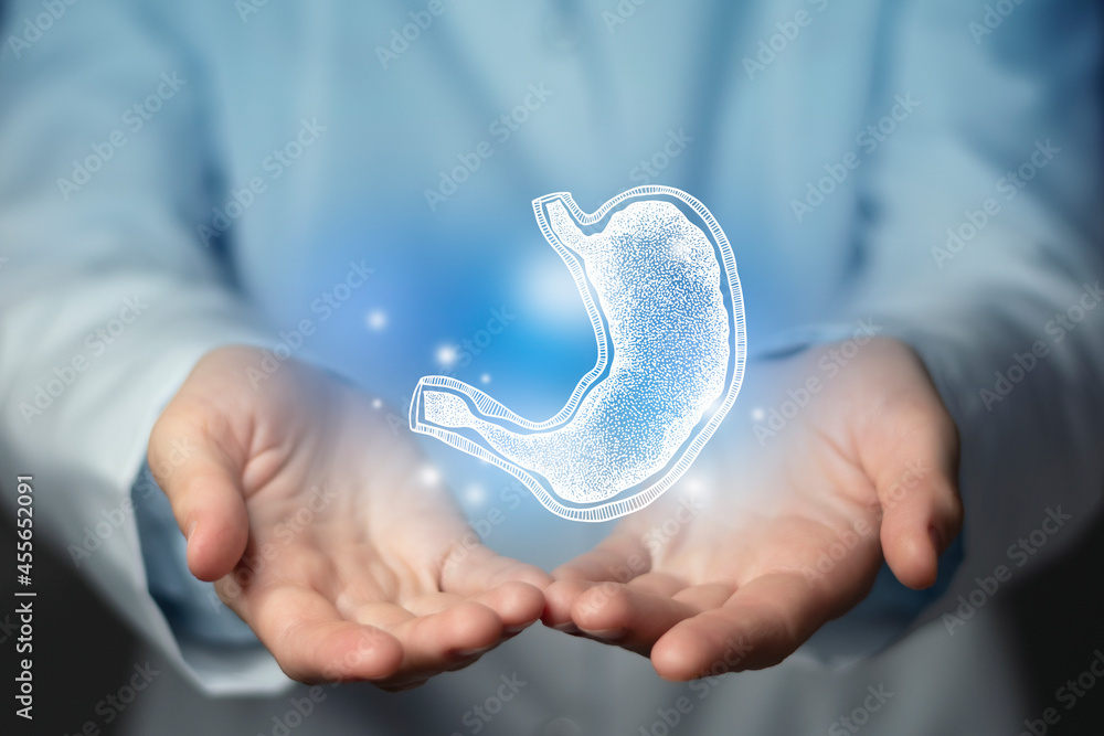 Gastroenterologist doctor, stomach specialist. Aesthetic handdrawn ...