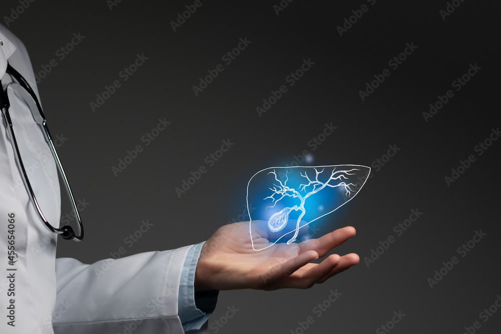 Gastroenterologist doctor, gall bladder specialist. Aesthetic handdrawn ...