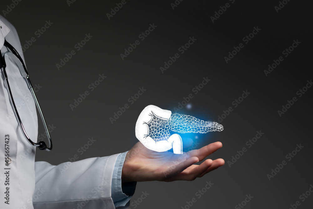 Gastroenterologist doctor, pancreas specialist. Aesthetic handdrawn ...