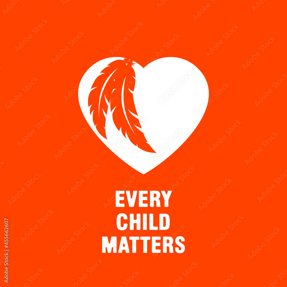 Every Child Matters Logo. Feather, Fur, or Quill Symbol. Vector ...