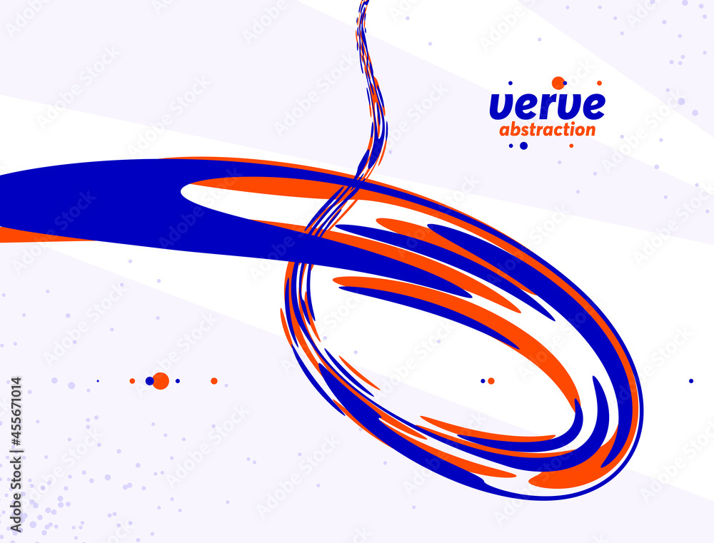 Flowing fluid 3D dimensional abstract vector shape, dynamic design ...