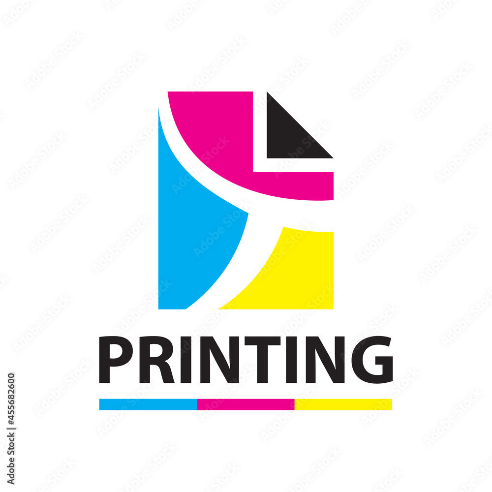 Vector logo of the printing house, photocopies Stock Vector | Adobe Stock