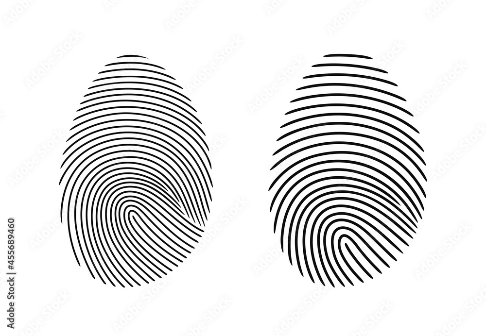 Fingerprint logo. Isolated fingerprint on white background Stock Vector ...
