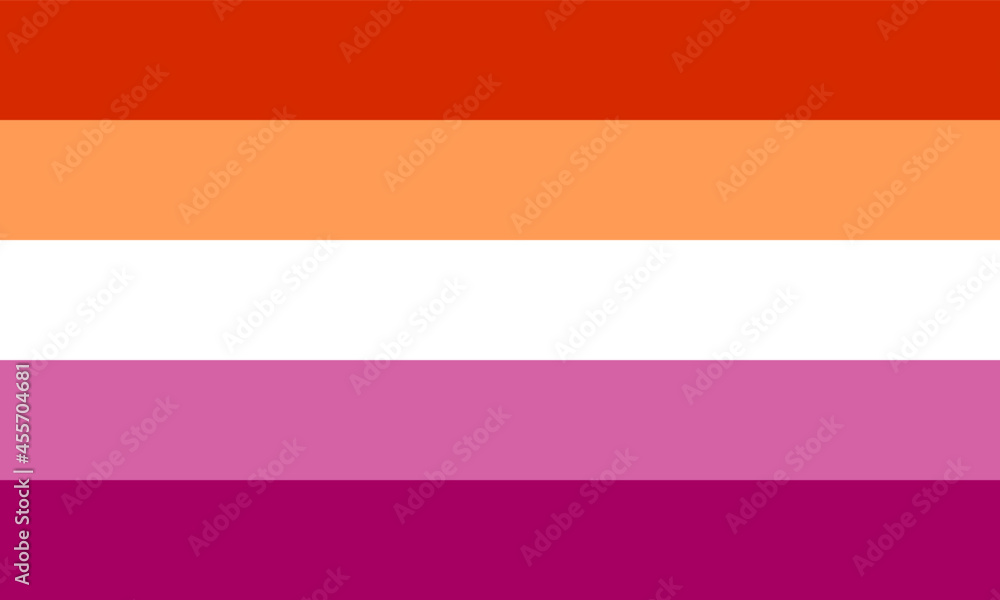 Lesbian Pride Flag Background Graphic Design Icon Sign Mockup Editable