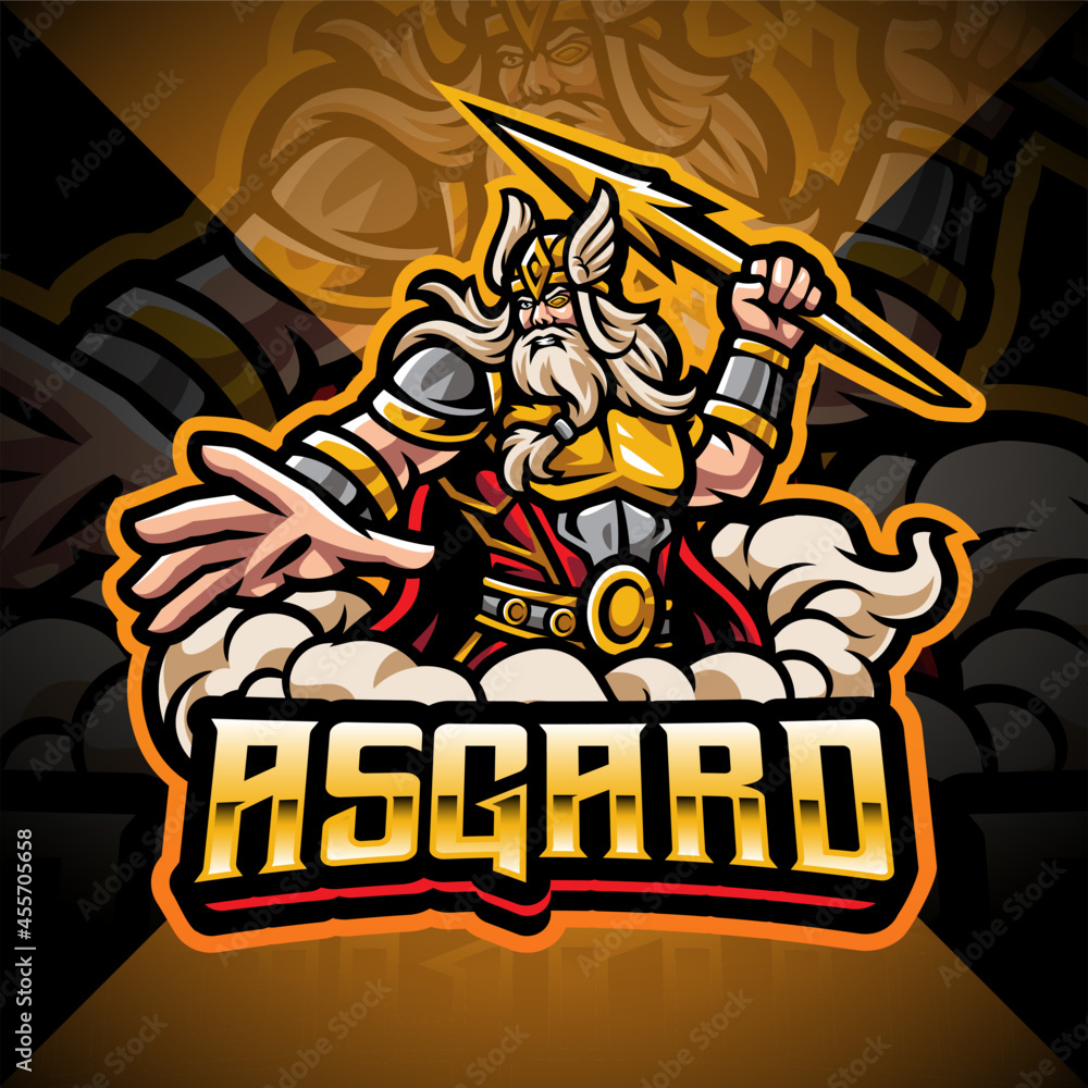 King asgard esport mascot logo design Stock Vector | Adobe Stock