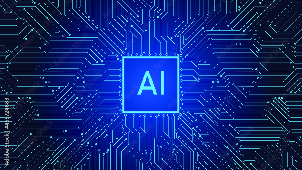 blue technology background with circuit diagram Stock Vector | Adobe Stock
