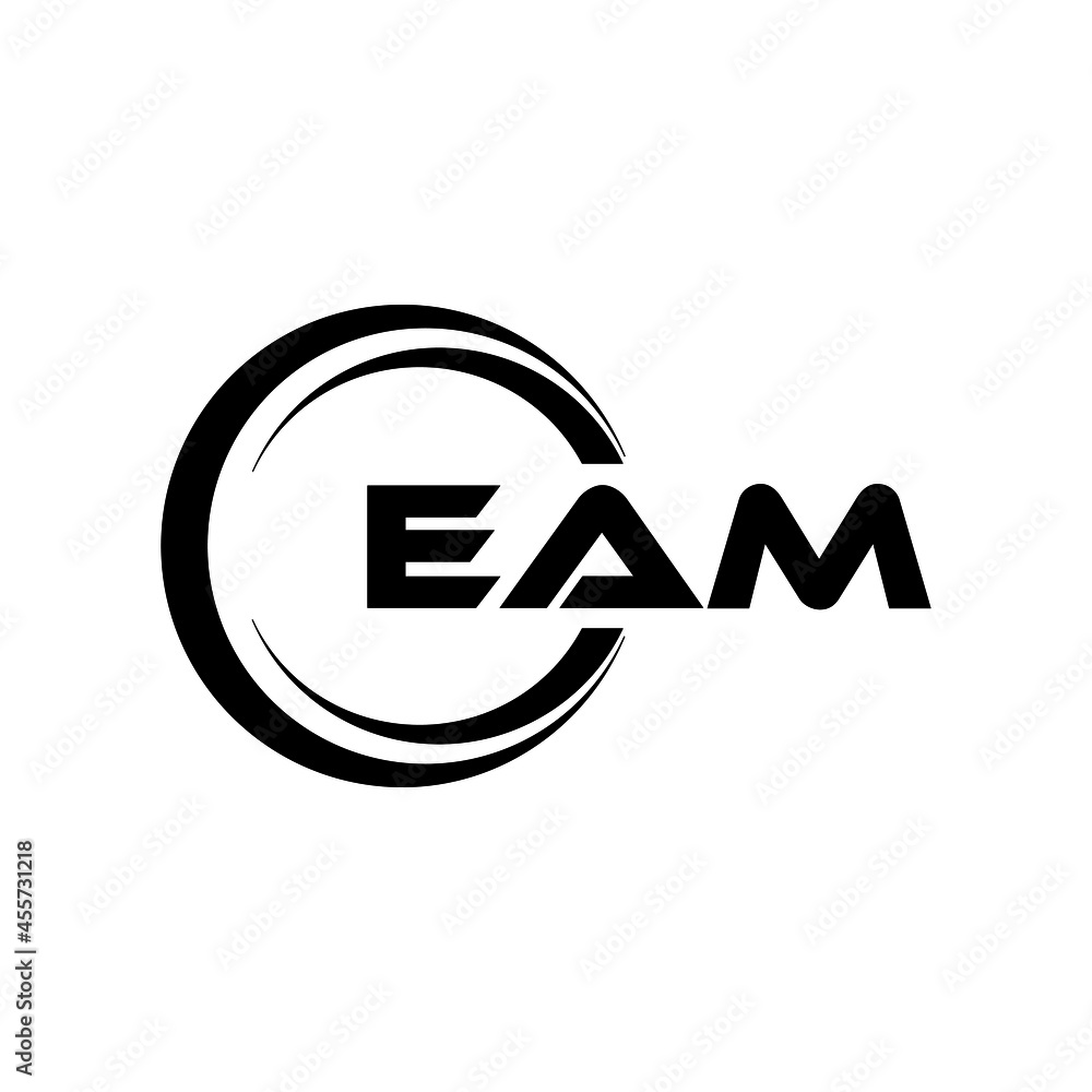 EAM letter logo design with white background in illustrator, vector ...