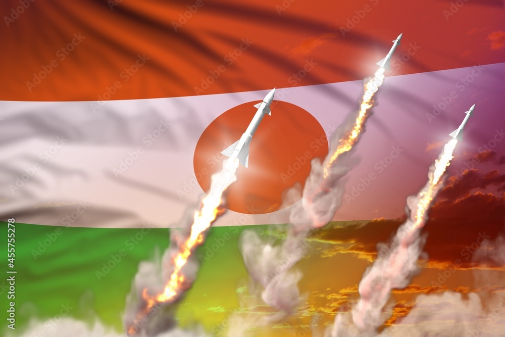 Niger supersonic warhead launch - modern strategic nuclear rocket ...