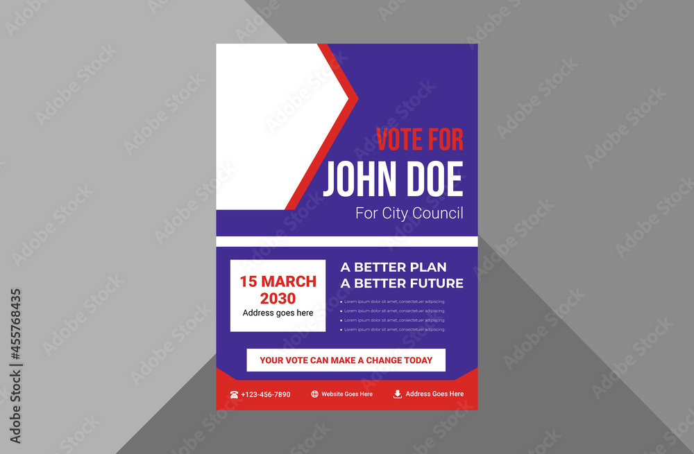 election flyer design template. vote now election poster leaflet design ...