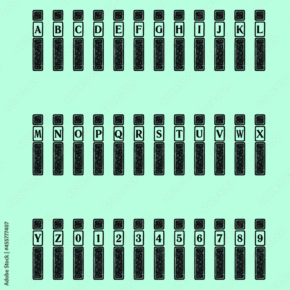 Split Monogram Letter, Set of letters to create a monogram. Monogram ...