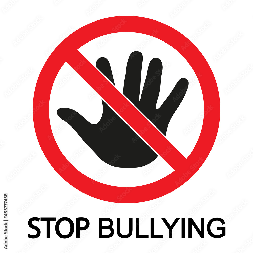child stop bullying sign on a white background. Stock Vector | Adobe Stock