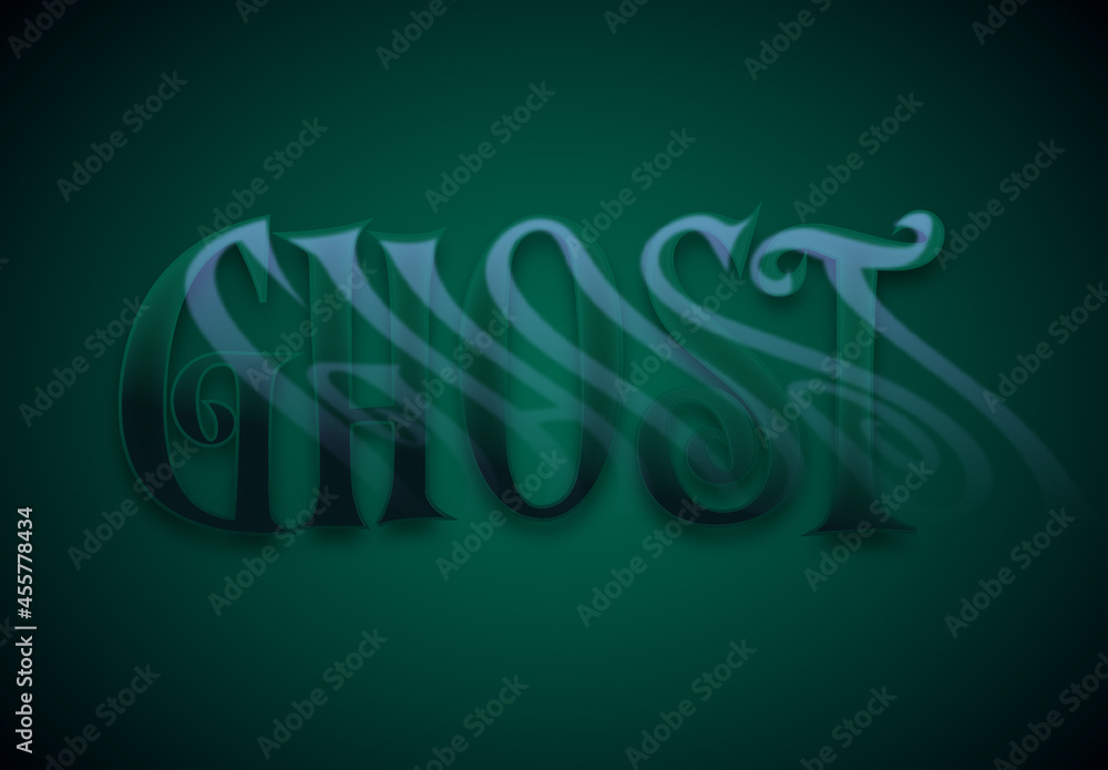 Ghost Text Effect Stock Template | Adobe Stock