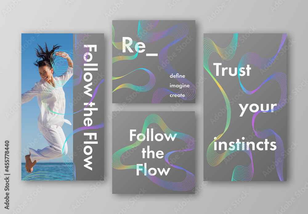 Abstract Gradient Social Post Stock Template | Adobe Stock