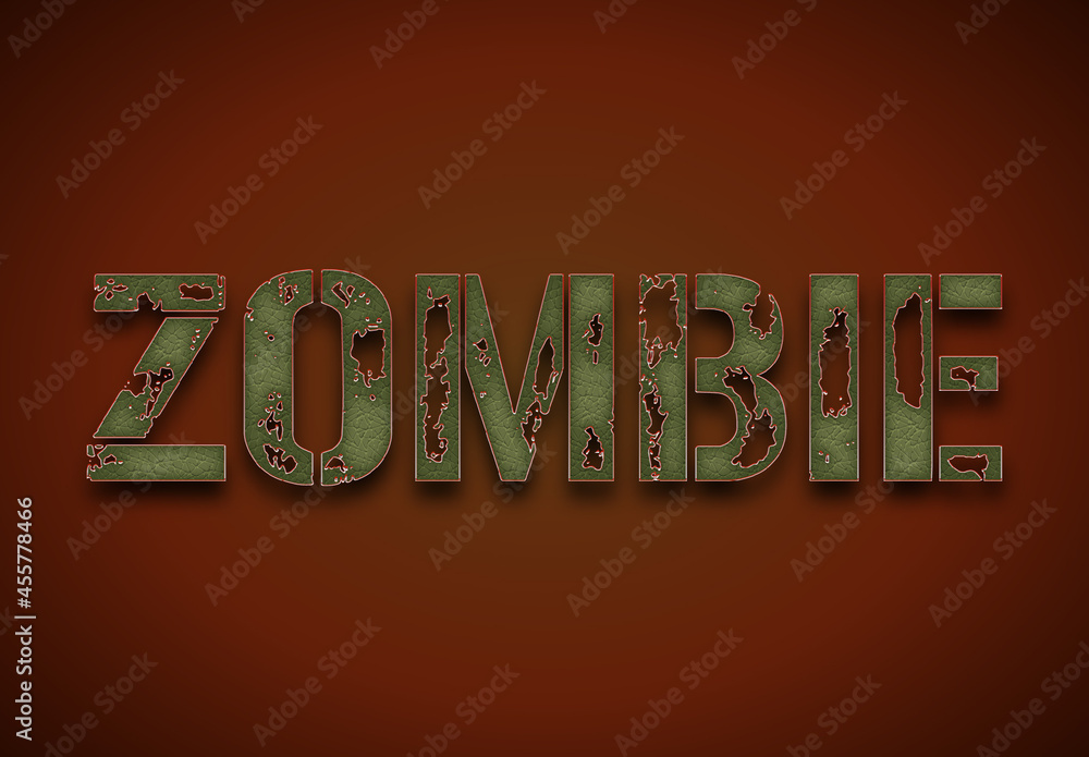 Zombie Text Effect Stock Template | Adobe Stock