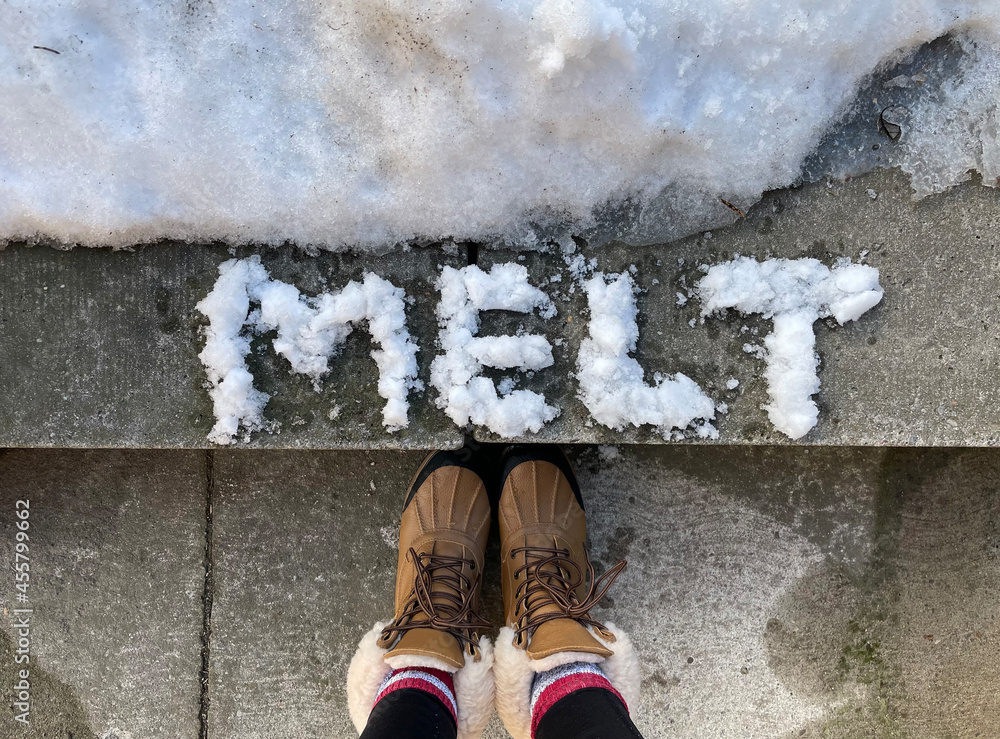the word melt written in snow Stock Photo | Adobe Stock