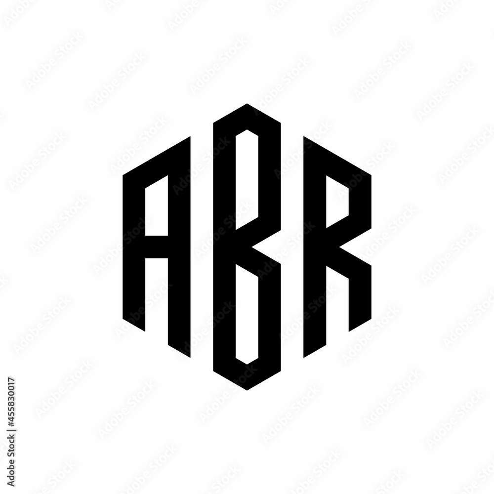 Vetor de Initial three letter ABR logo hexagon do Stock | Adobe Stock